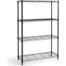 CAPHAUS Adjustable Height Wire Shelving Unit, Wire Rack, 4-Tier Without Wheels, Black | Wayfair
